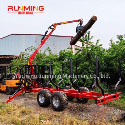 Timber Trailer with Crane for Sale_Manufacturers_Suppliers-Yucheng ...